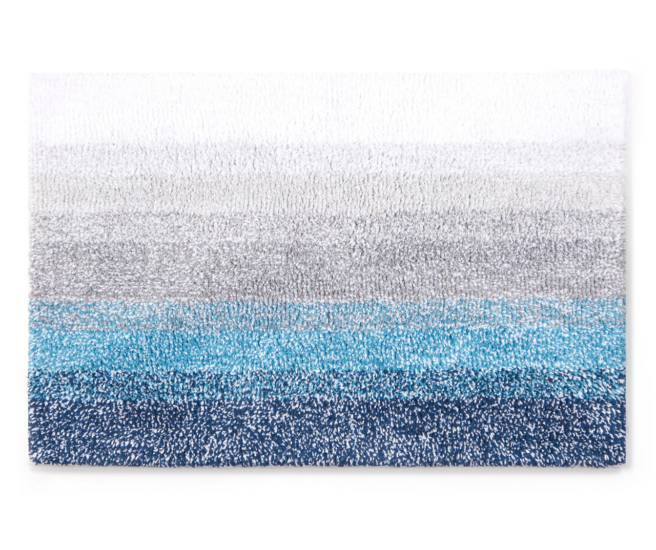 Blue, Gray & White Striped Bath Rug | Big Lots