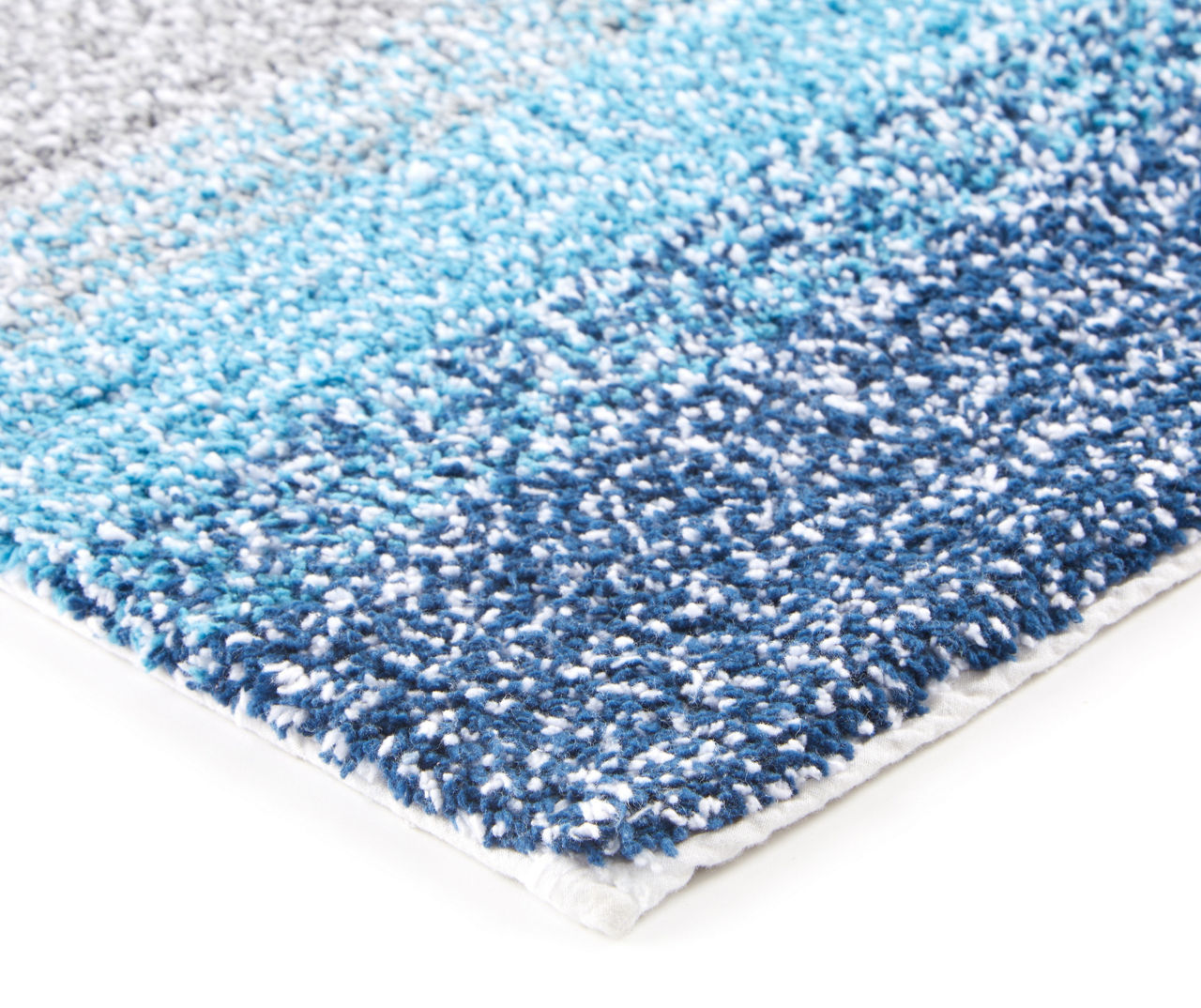 Blue, Gray & White Striped Bath Rug | Big Lots