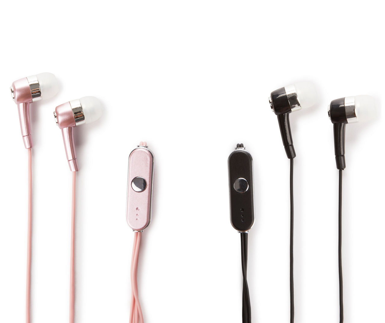 iessentials Rose Gold & Black Hands-Free Stereo Earbuds, 2-Pack | Big Lots