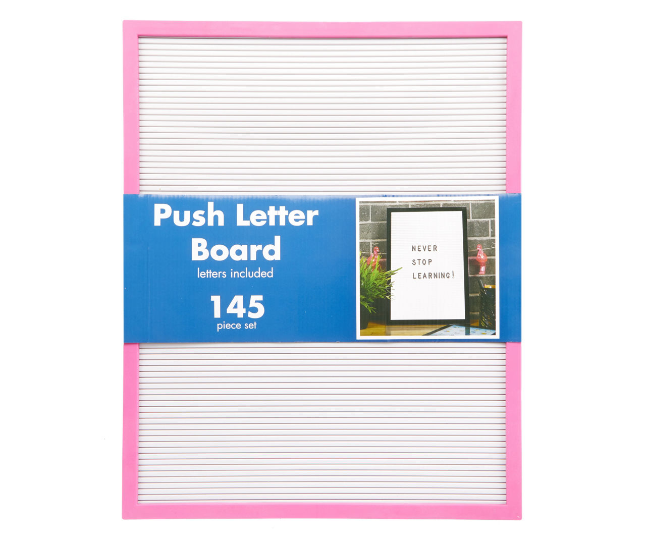 Pink Push Letter Board, 145-Piece Set | Big Lots