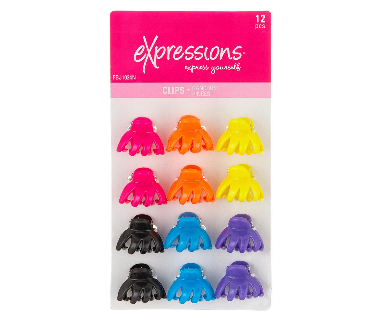 Expressions Bright Claw Clips, 12-Pack | Big Lots
