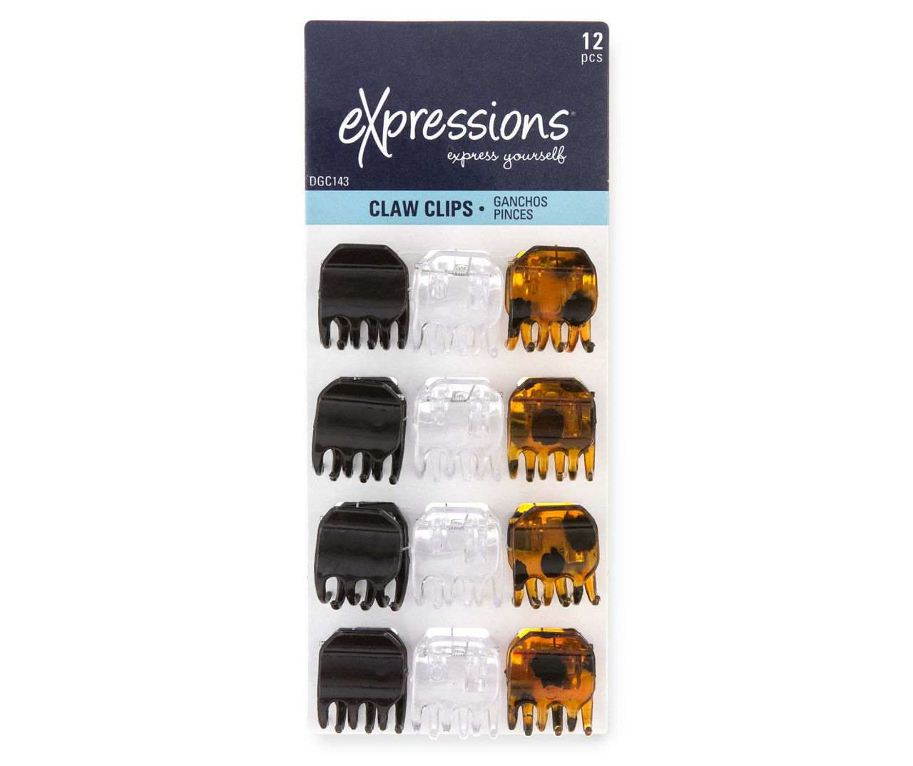 Expressions Small Claw Hair Clips 12-Piece Set | Big Lots