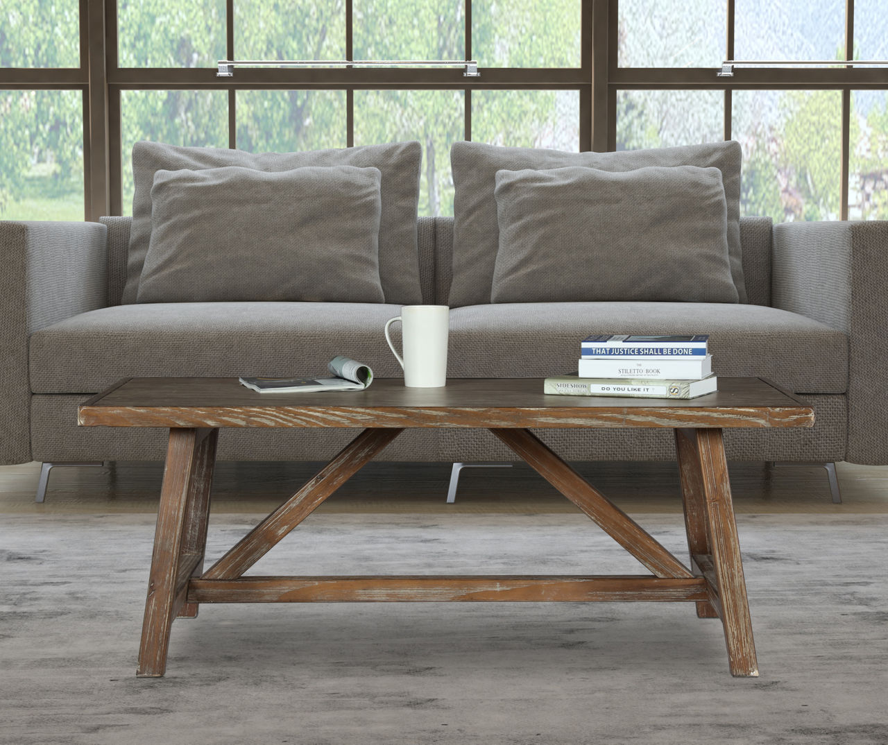 Ameriwood Weathered Brown Coffee Table | Big Lots