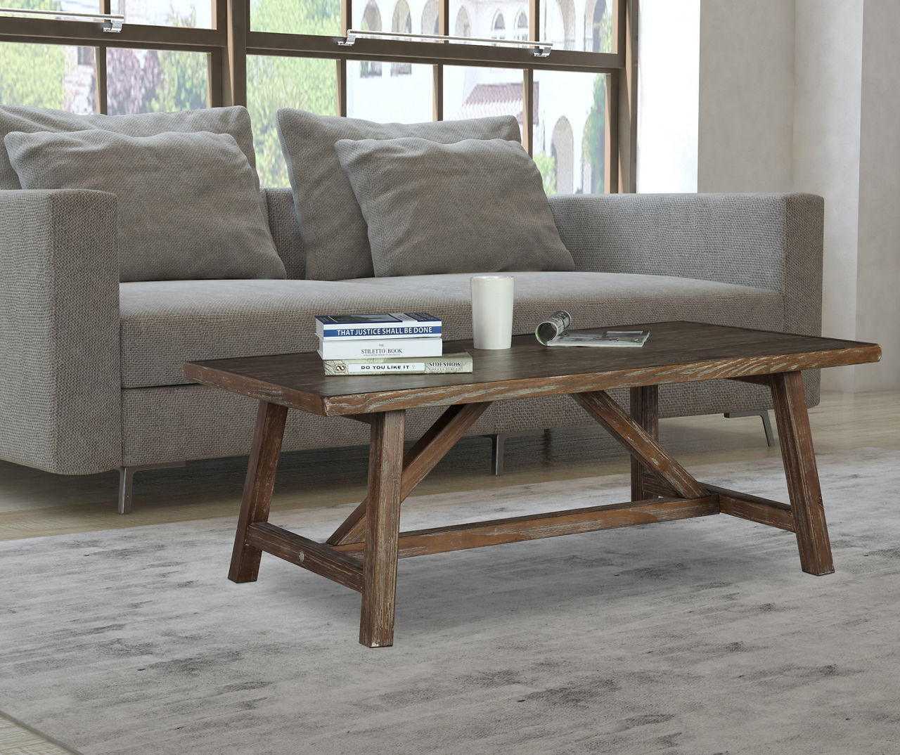 Ameriwood Weathered Brown Coffee Table | Big Lots