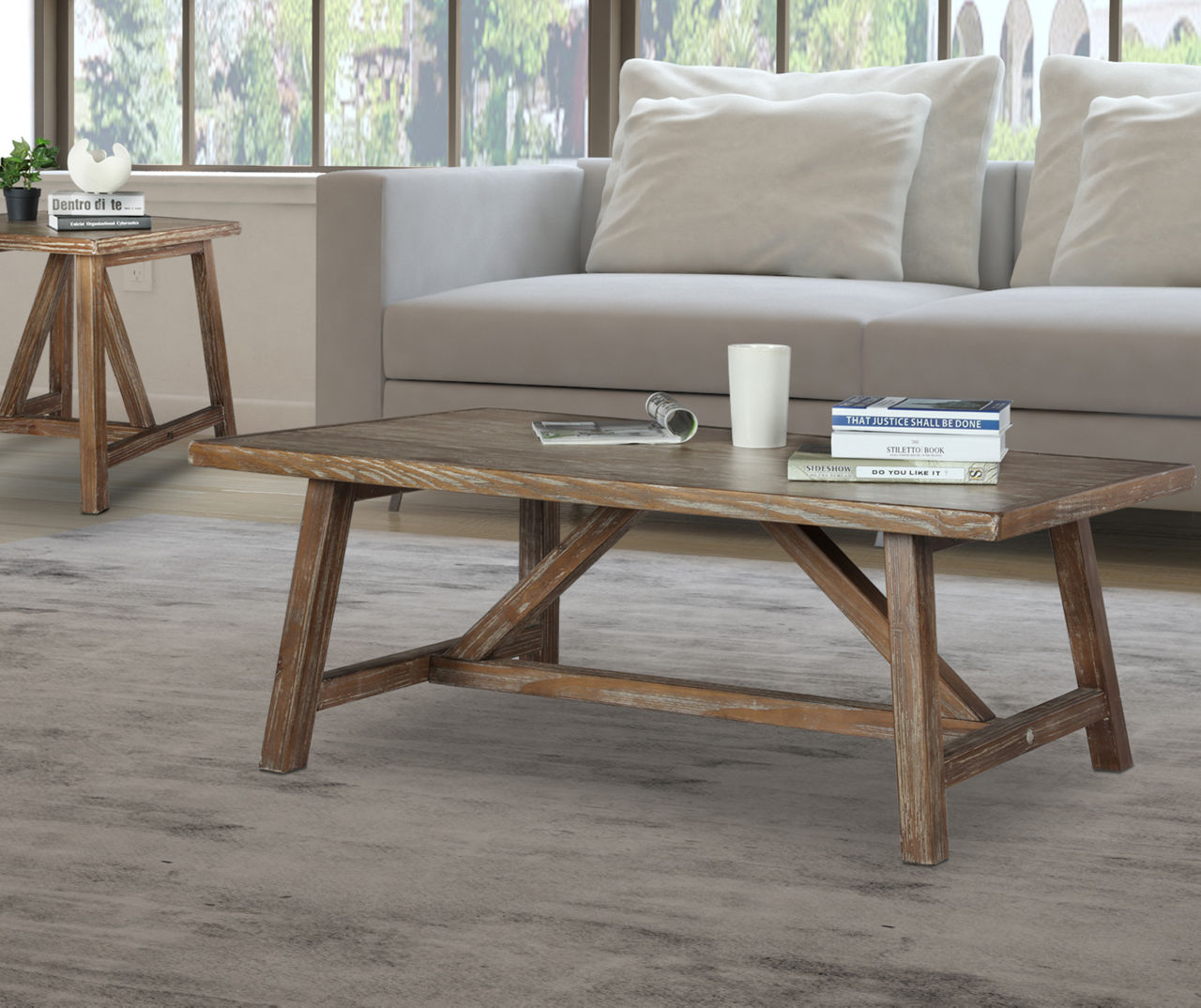 Ameriwood Weathered Brown Coffee Table | Big Lots