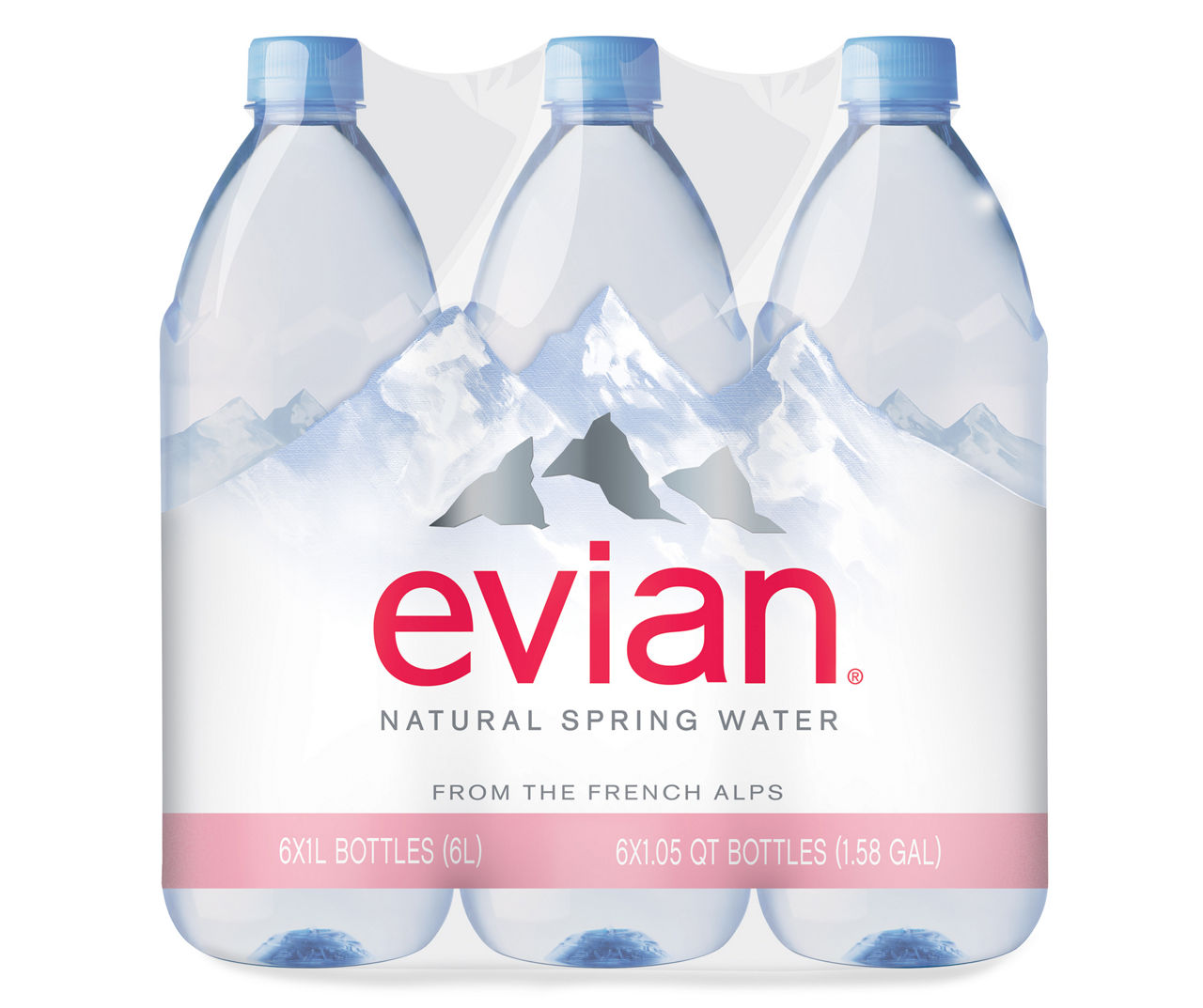 Evian Evian Natural Spring Water 6-1L Bottles | Big Lots