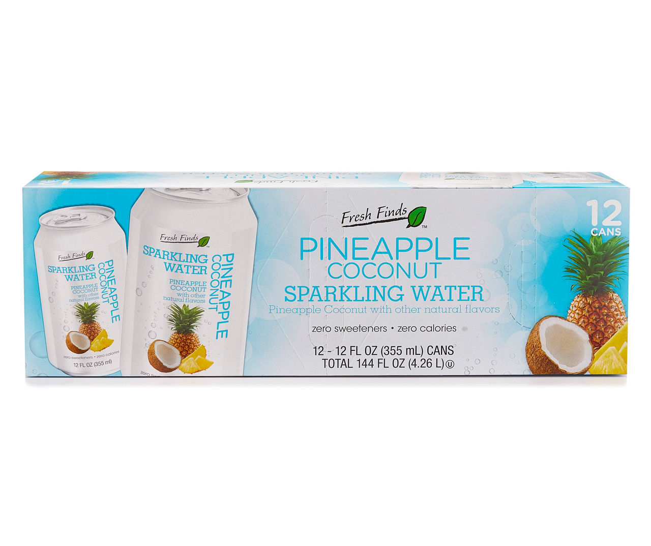 Fresh Finds Pineapple Coconut Sparkling Water 12 Fl. Oz. Cans, 12-Pack | Big Lots