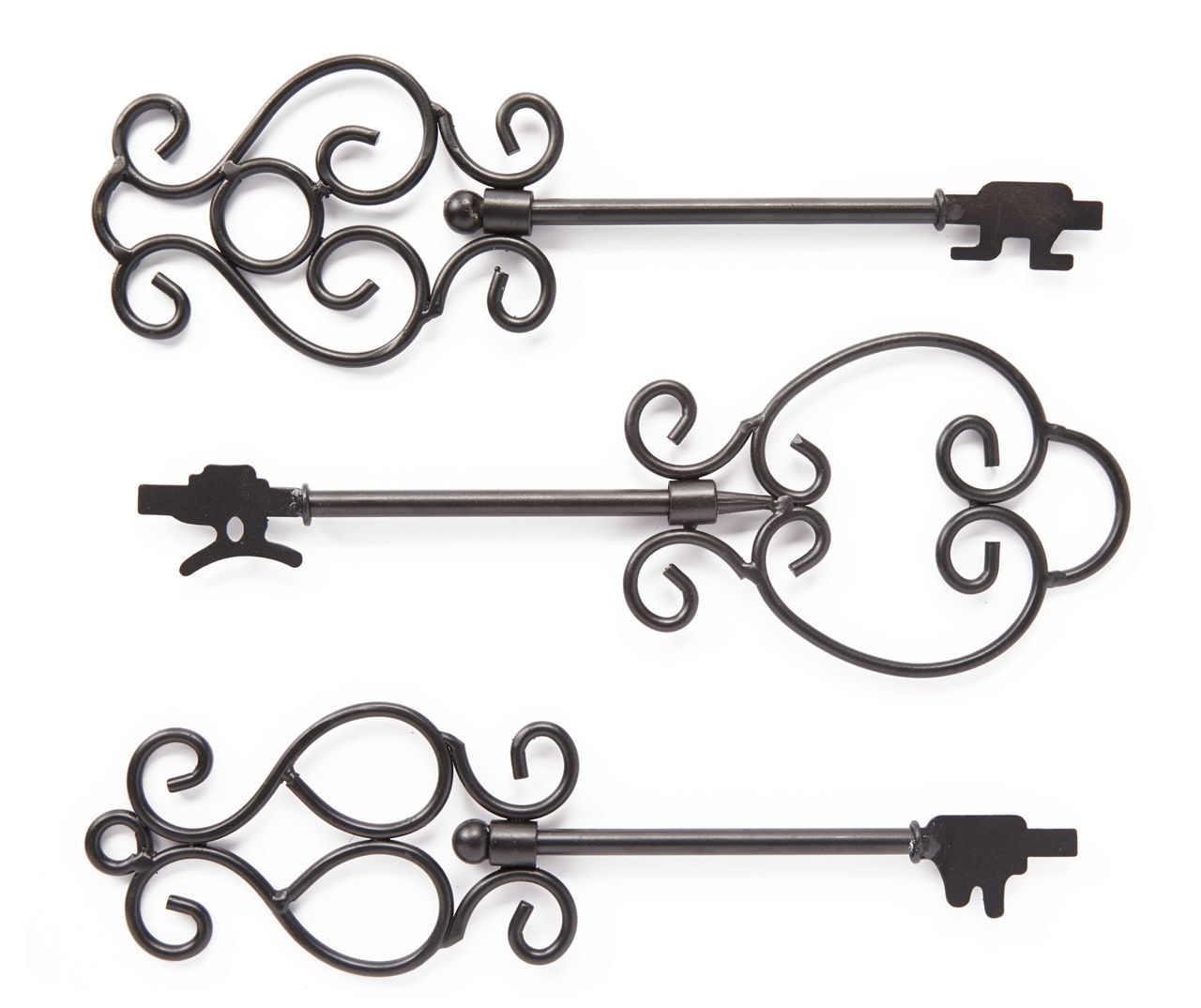 Black Metal Key Wall Decor, 3-Piece Set | Big Lots