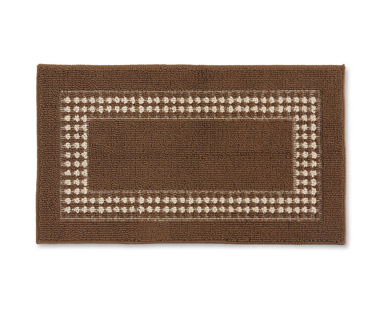 Living Colors Brown & Cream Double Border Accent Rug, (20" x 34") | Big ...