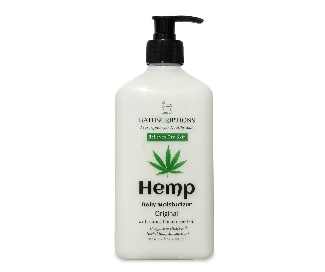 Bathscriptions Original Hemp Daily Moisturizer Lotion, 17 Fl. Oz. | Big ...
