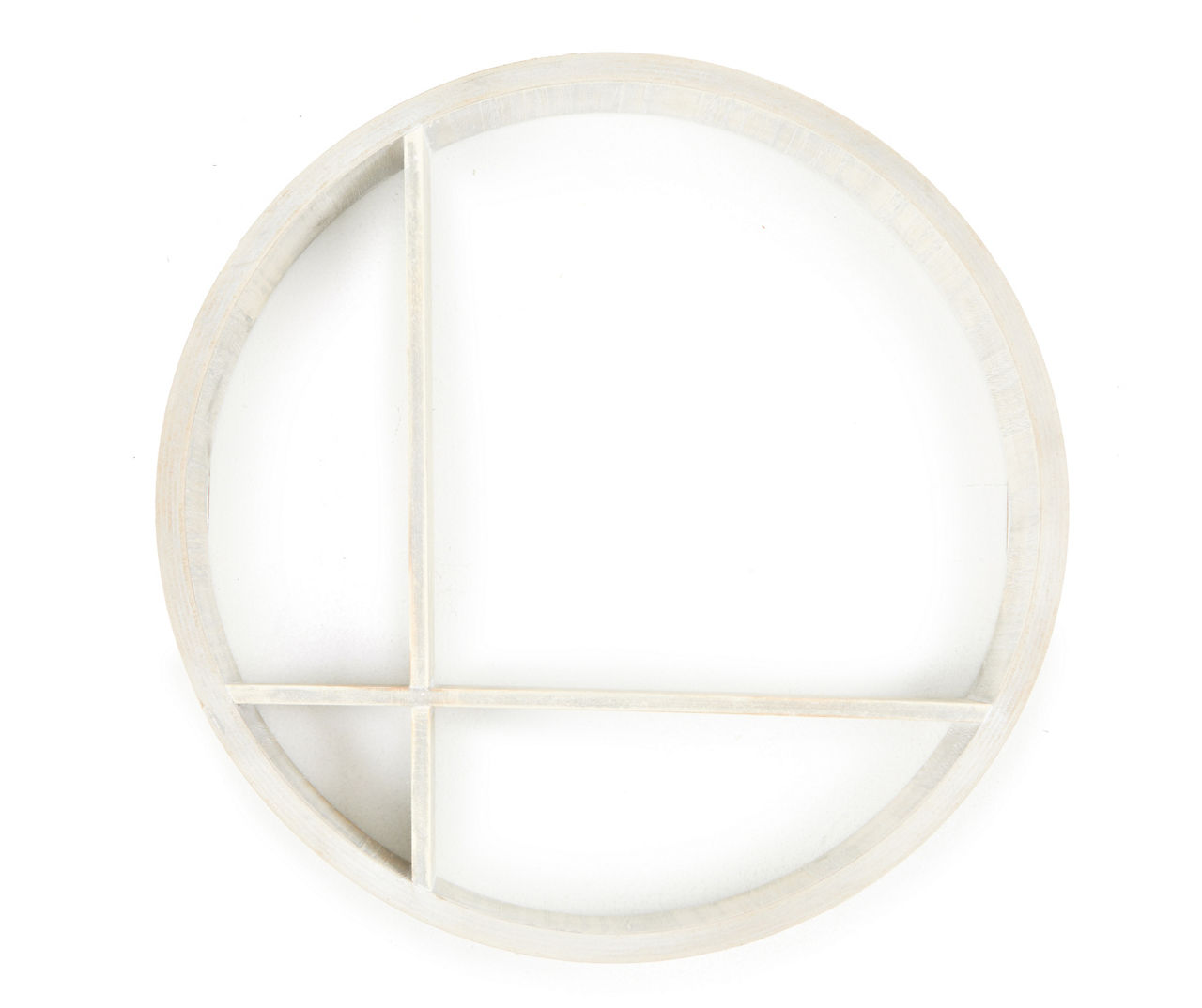 Whitewash Wood Circle Wall Shelf | Big Lots