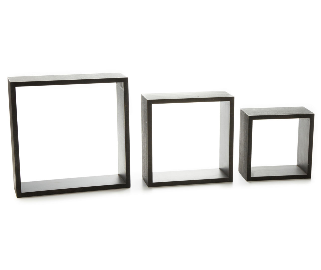 Black Nested Wall Cubes, 3-Piece Set | Big Lots