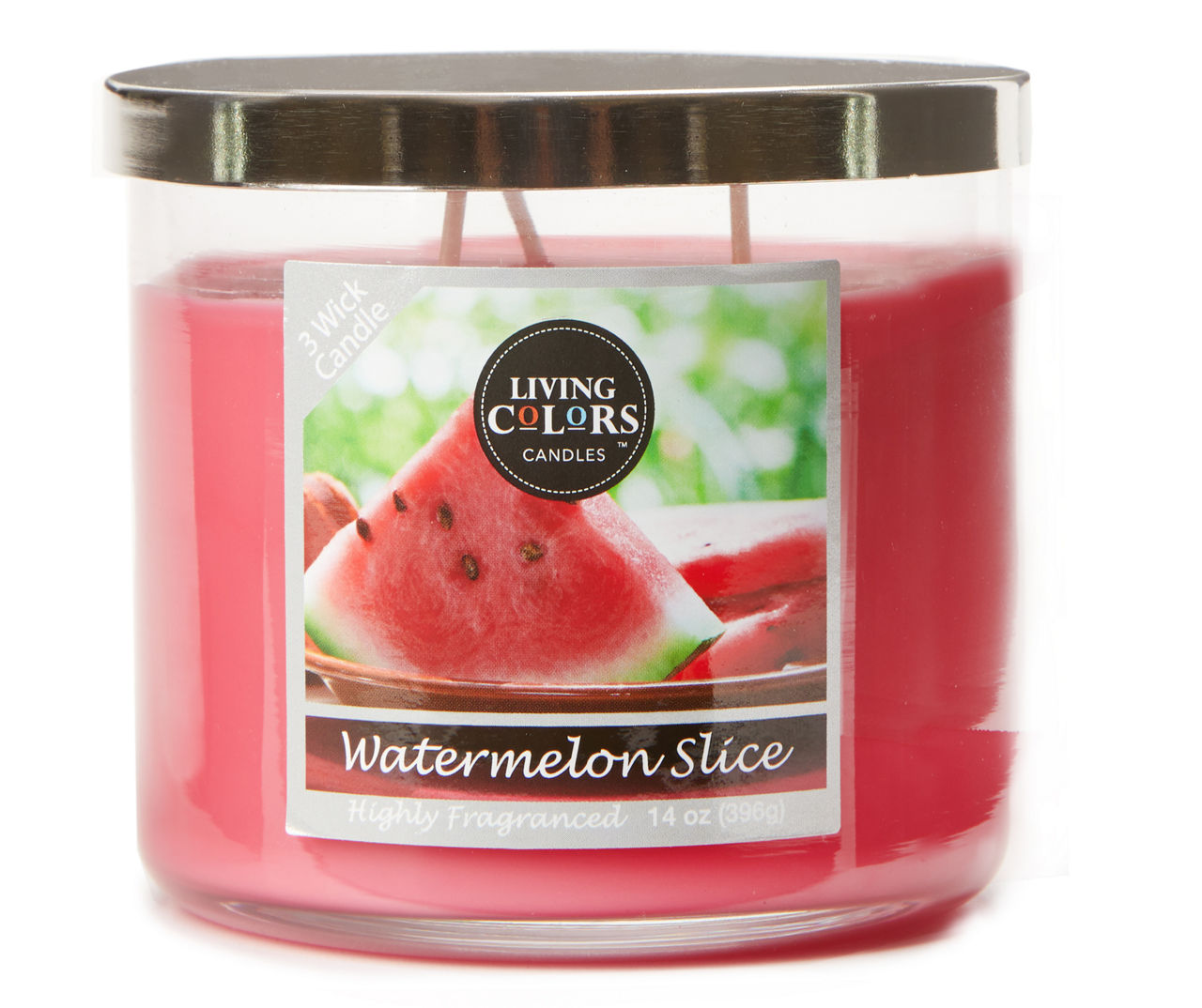 Living Colors Watermelon Slice 3-Wick Jar Candle, 14 Oz. | Big Lots