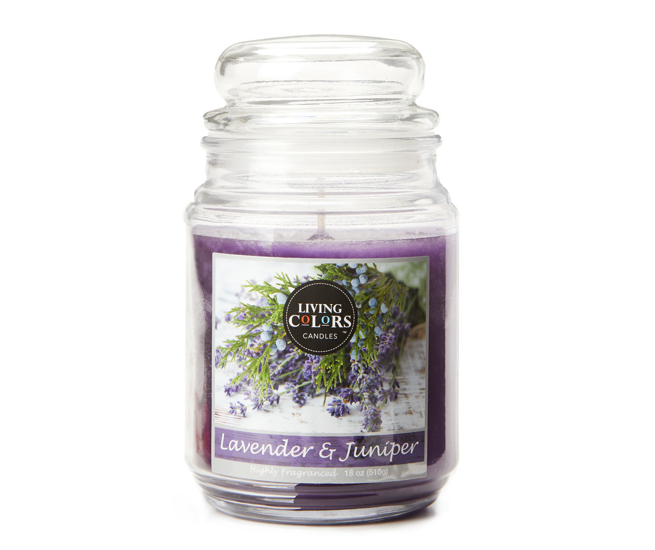 Living Colors Lavender & Juniper Jar Candle, 18 Oz. | Big Lots
