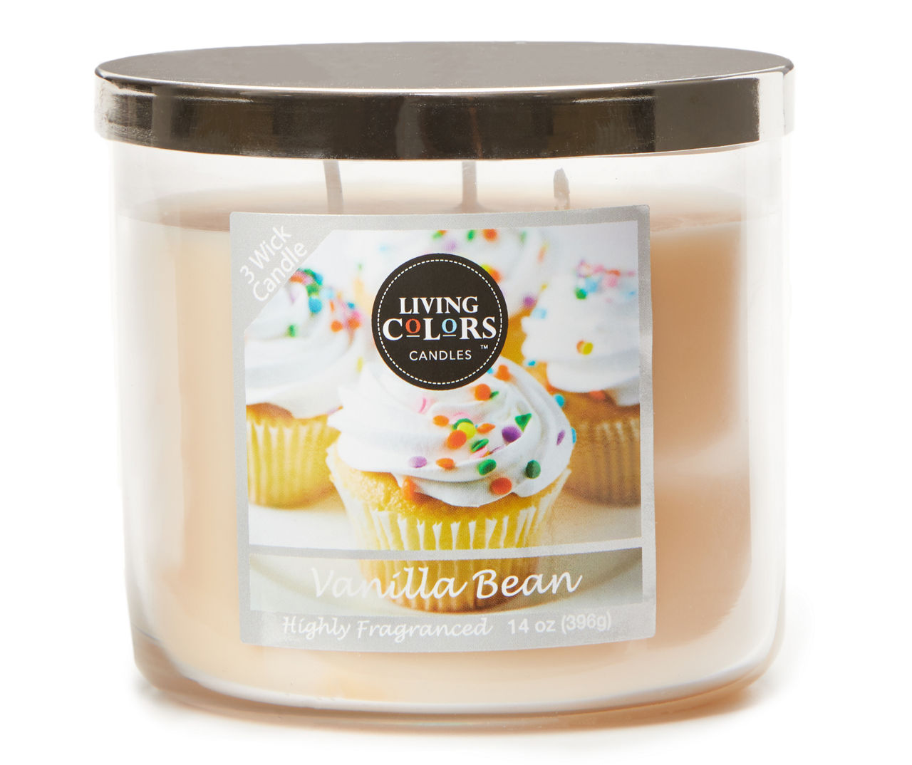 Living Colors Vanilla Bean 3-Wick Jar Candle, 14 Oz. | Big Lots
