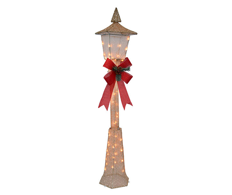 Winter Wonder Lane 60" Champagne Light-Up Lamp Post | Big Lots