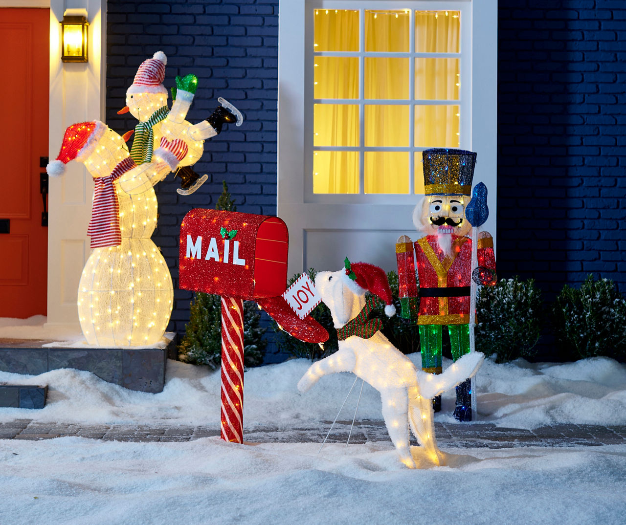 Winter Wonder Lane Light-Up Holiday Dog & Mailbox, (43") | Big Lots