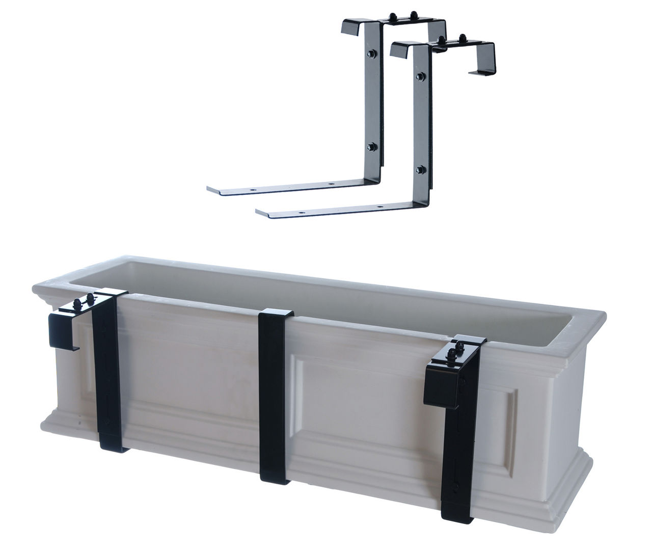 Black Adjustable Deck Rail Brackets, 2-Pack | Big Lots