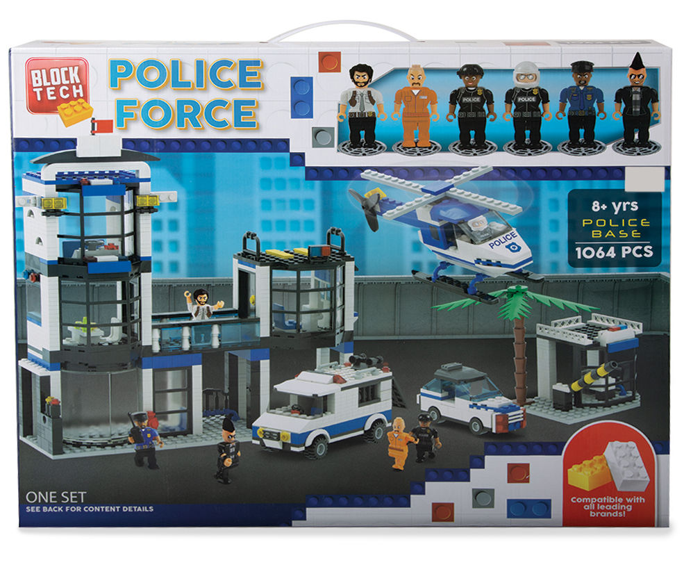 Block Tech Police Force Police Base 1064-Piece Building Set | Big Lots