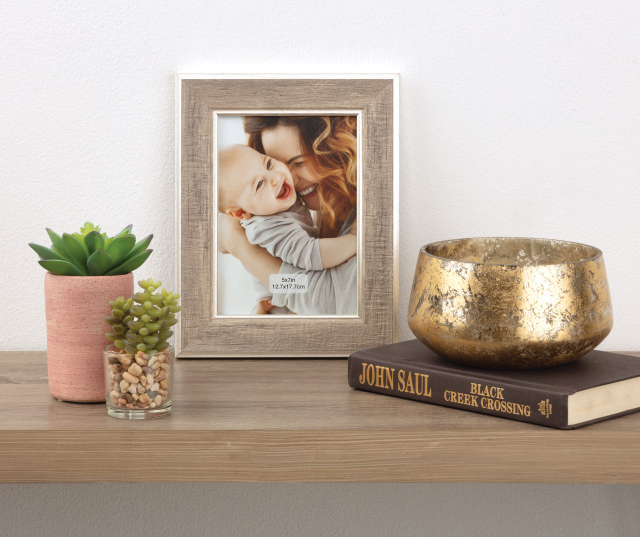 Rustic Gray & Silver Picture Frame, (5" x 7") | Big Lots