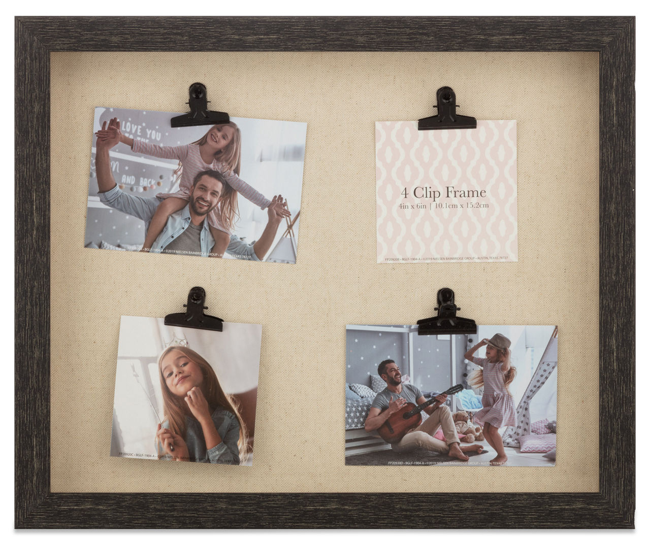 Black Shadowbox Collage Frame with Photo Clips | Big Lots