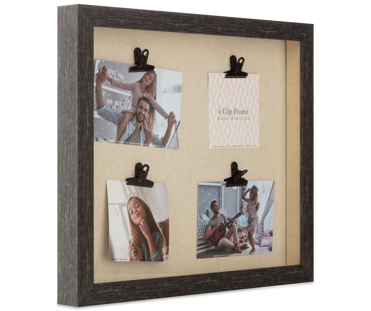 Black Shadowbox Collage Frame with Photo Clips | Big Lots