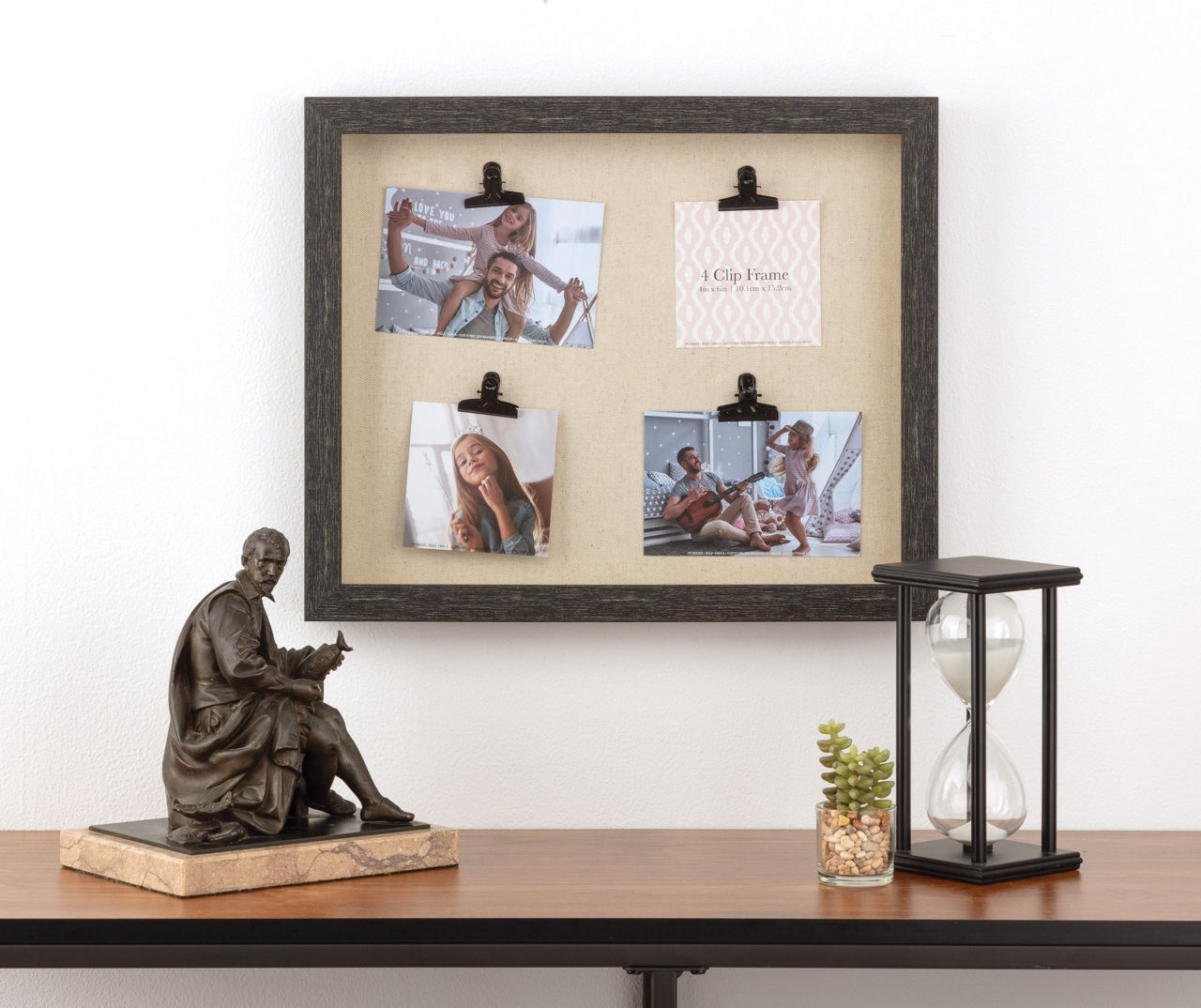 Black Shadowbox Collage Frame with Photo Clips | Big Lots