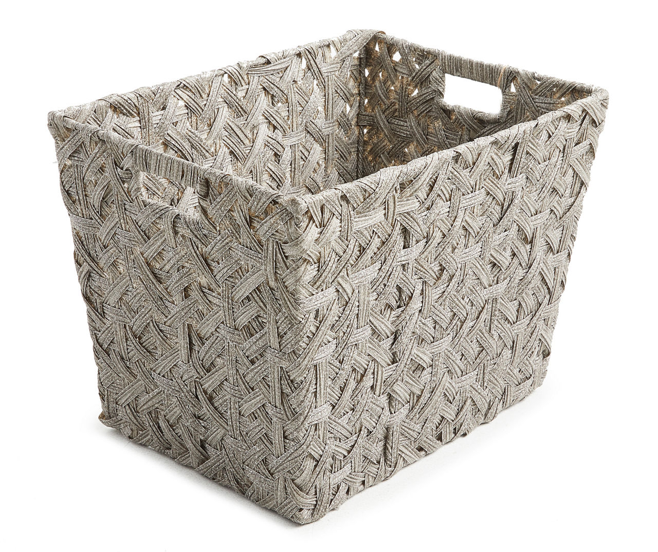 Gray Rattan Double Weave Floor Bin | Big Lots