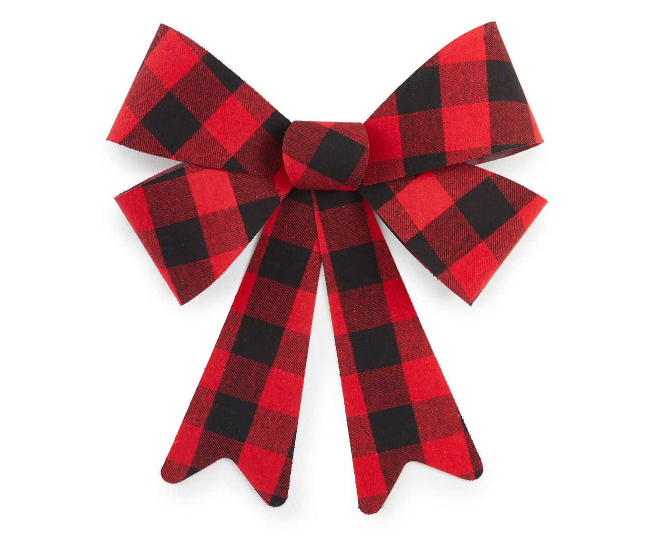 Winter Wonder Lane Large Red & Black Buffalo Check Bow | Big Lots