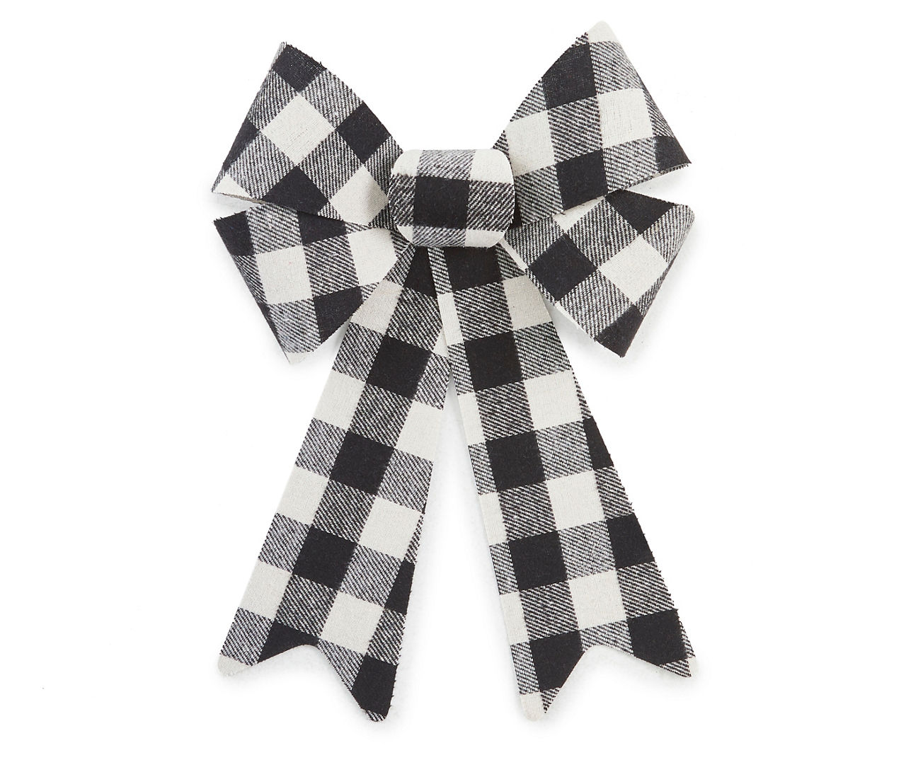 Winter Wonder Lane Medium Black & White Buffalo Check Bow | Big Lots