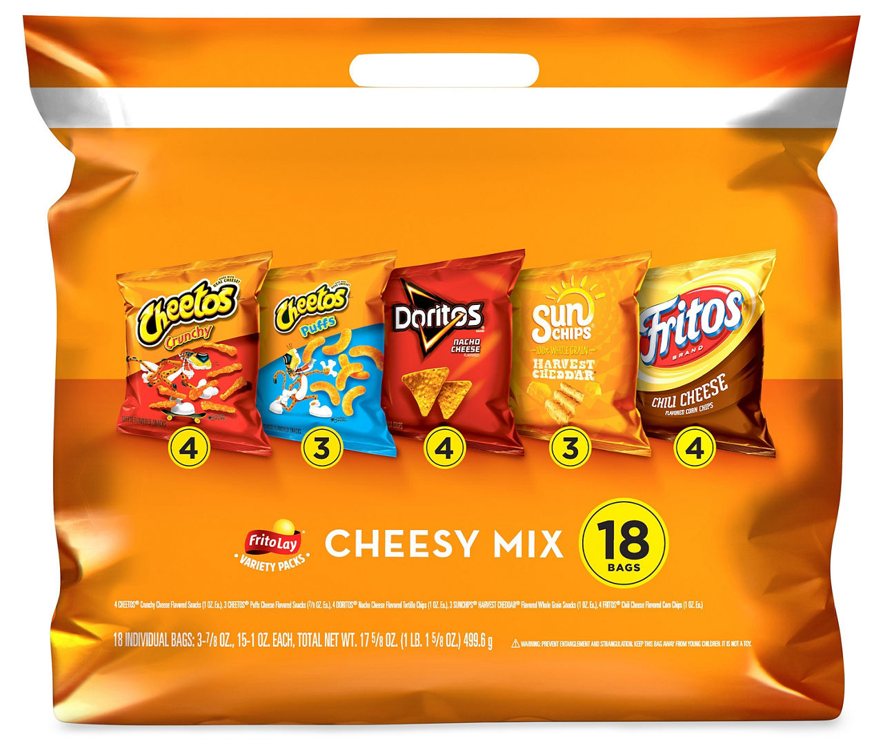 Frito Lay FritoLay Cheesy Mix Variety Pack (15-1Oz, 3-.875Oz) 18 Count ...