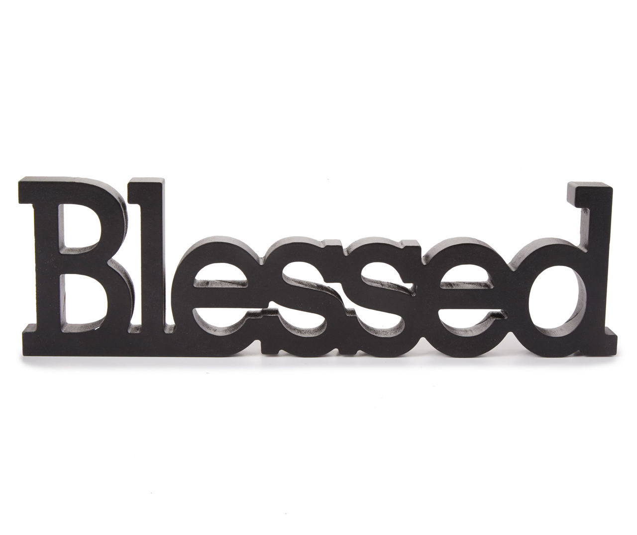 "Blessed" Black Word Plaque | Big Lots