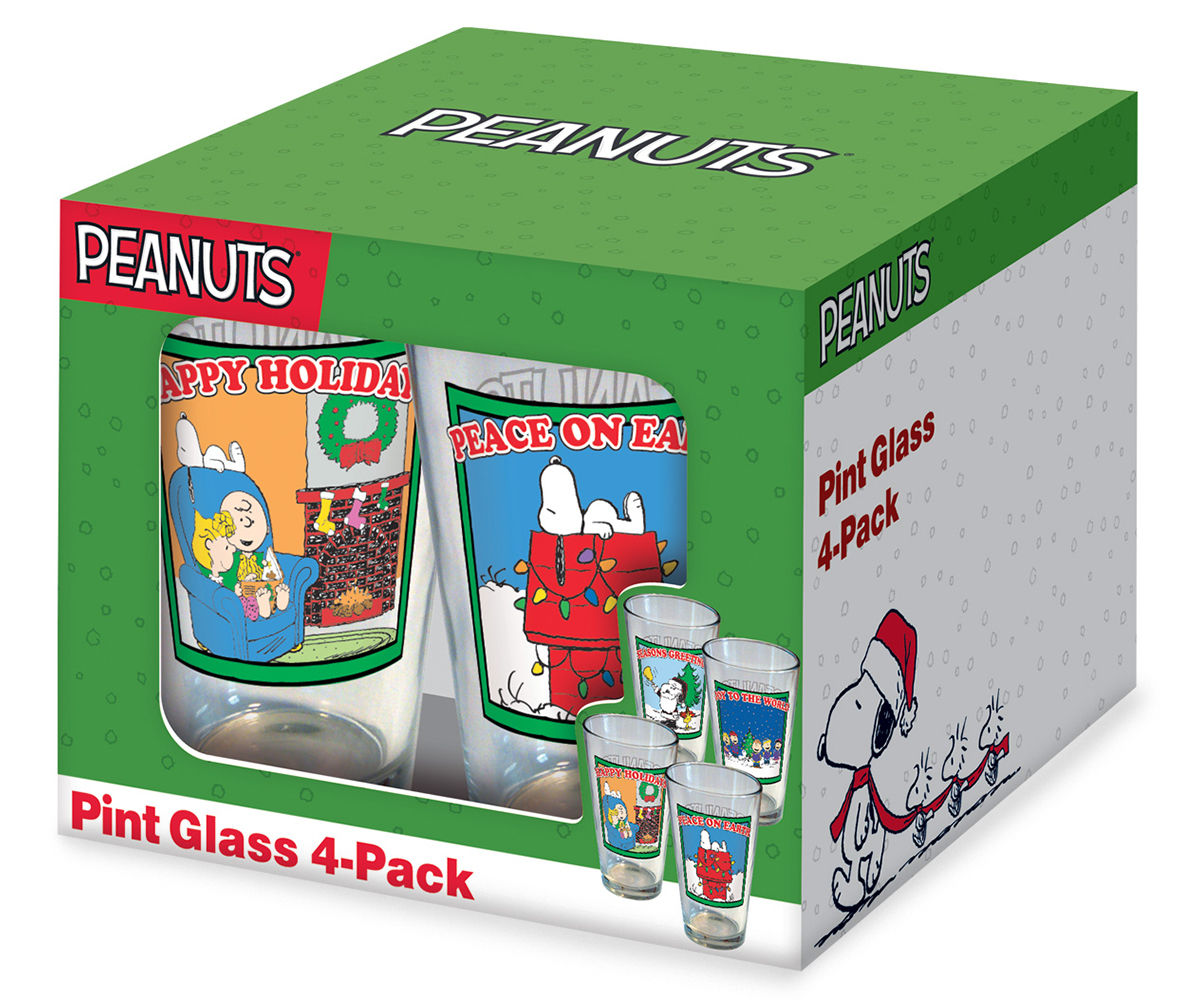 Peanuts Christmas Pint 4-Piece Glassware Set | Big Lots