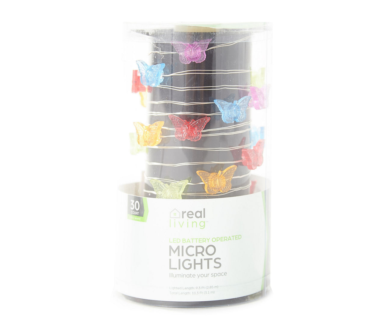 Real Living Multi-Color Butterfly LED Micro Light Set, 30-Lights | Big Lots