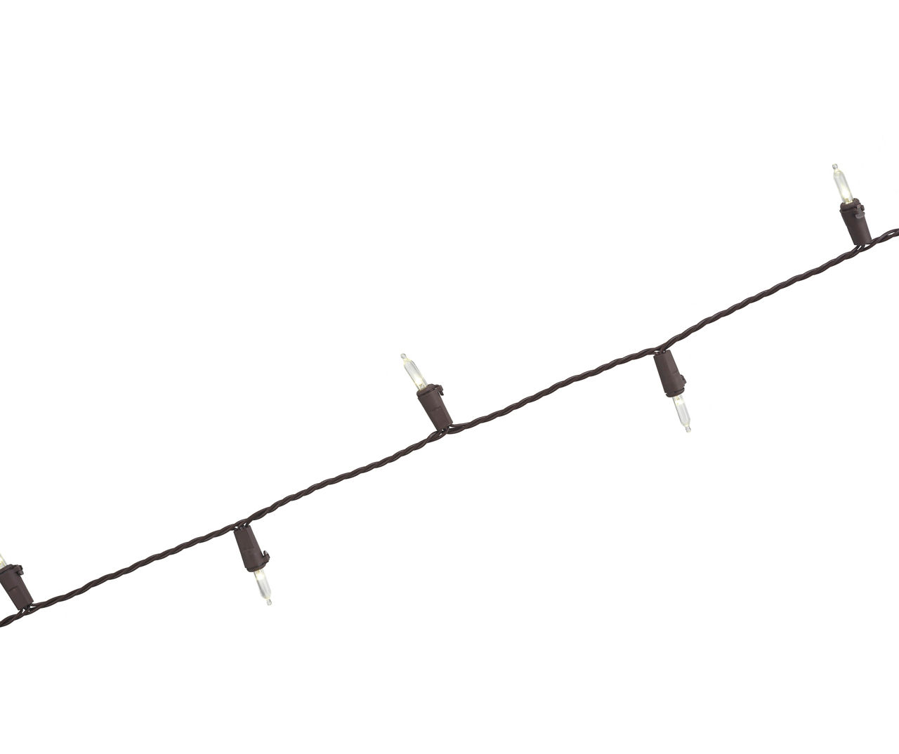 Real Living Warm White LED Solar Mini Light Set On Brown Wire, 100 ...