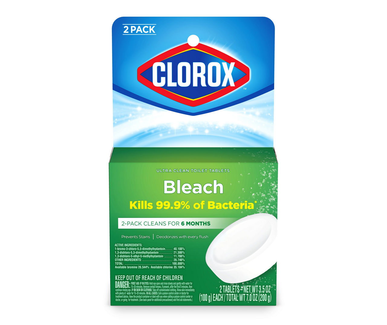 Clorox Ultra Clean Bleach Toilet Tablets, 2-Pack | Big Lots