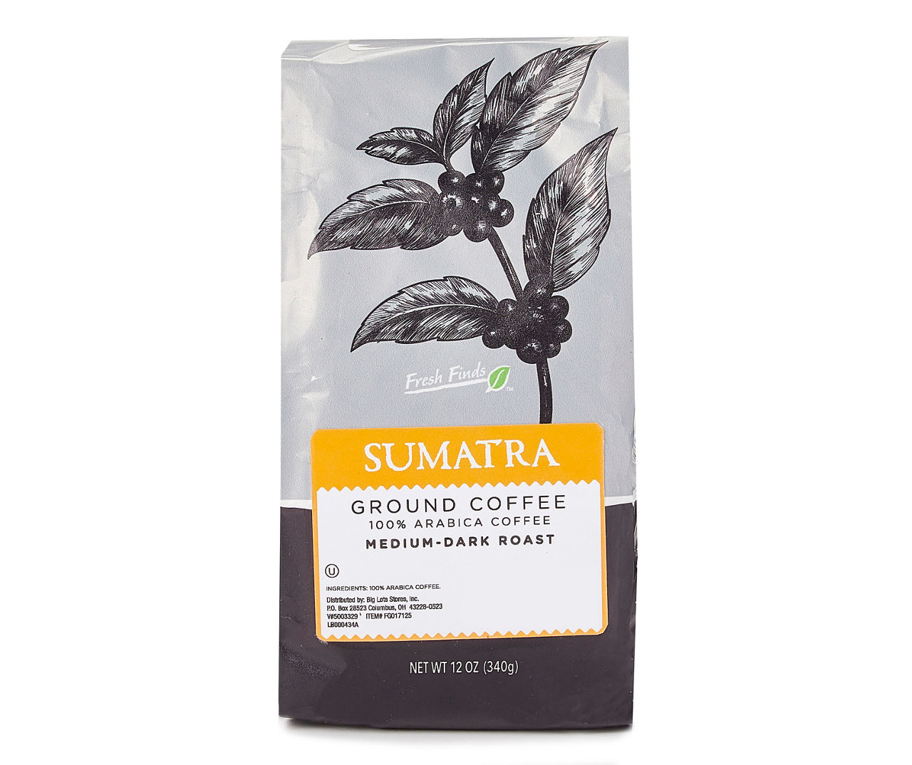 Fresh Finds Medium-Dark Roast Sumatra Blend Coffee, 12 Oz. | Big Lots