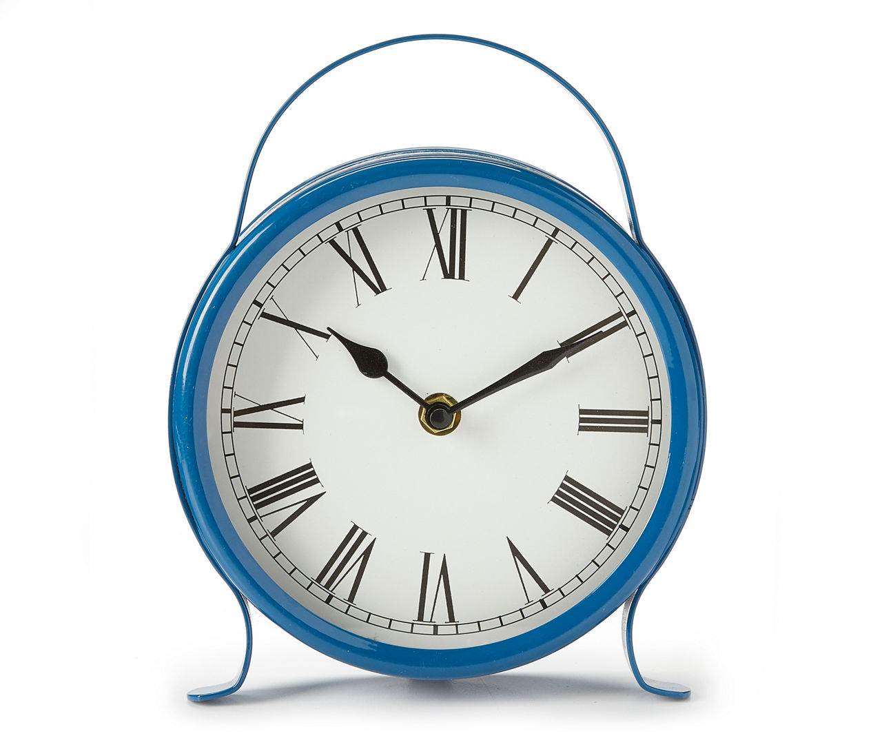 Blue Metal Table Clock | Big Lots