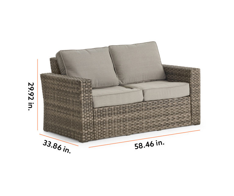 Broyhill Broyhill Eagle Brooke Wicker Cushioned Patio Loveseat Big Lots