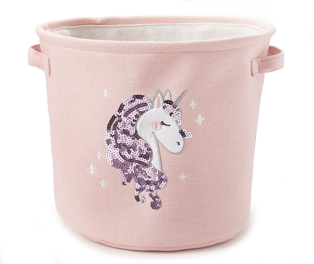 Dream Street Pink Sequin Unicorn Canvas Storage Bin | Big Lots