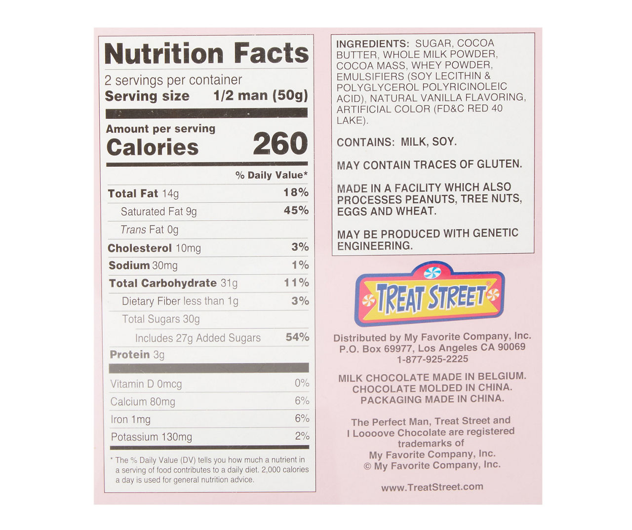 Treat Street The Perfect Man Valentine's Solid Decorated Milk Chocolate ...