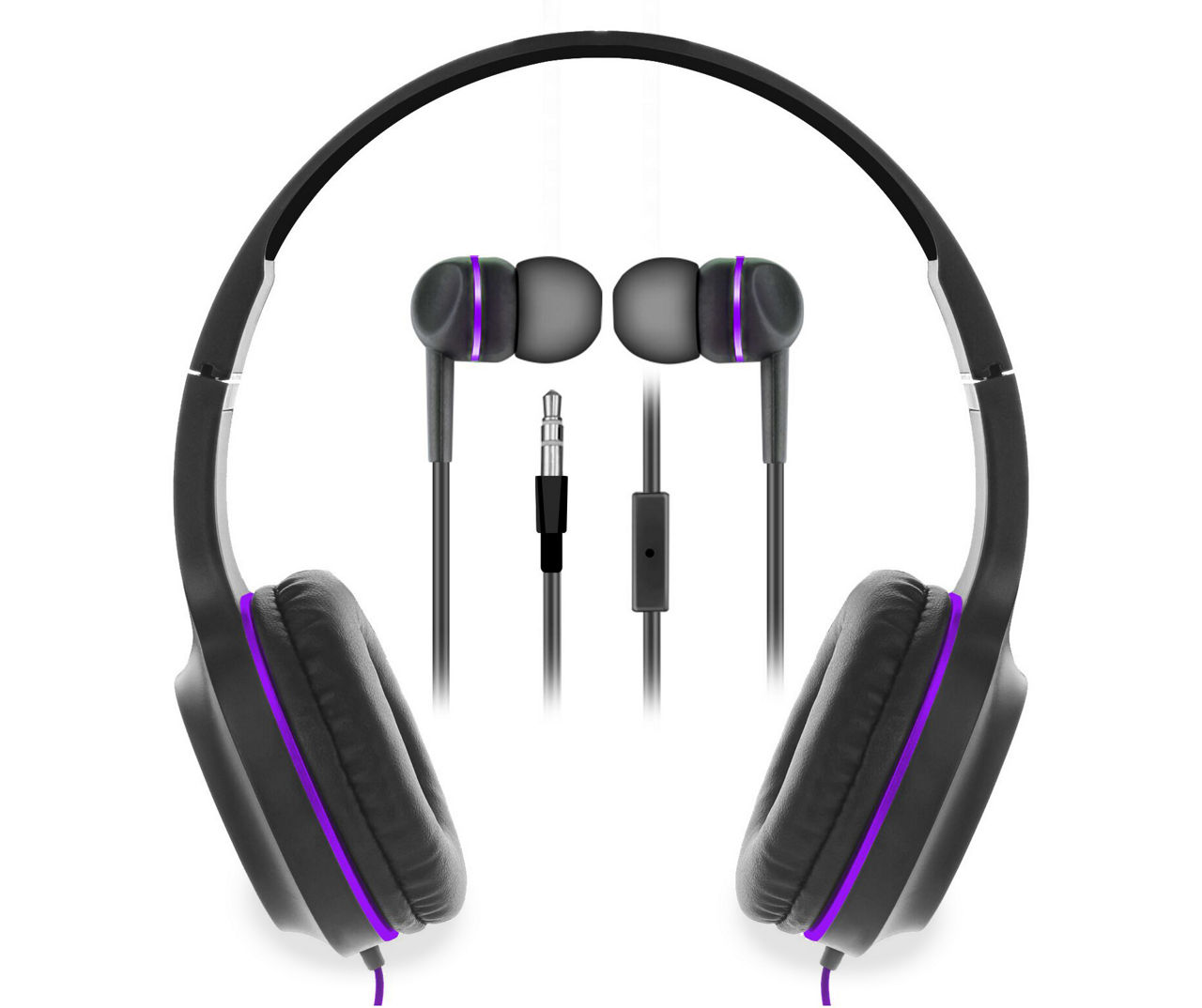 Sentry Purple Headphones & Earbuds Set | Big Lots