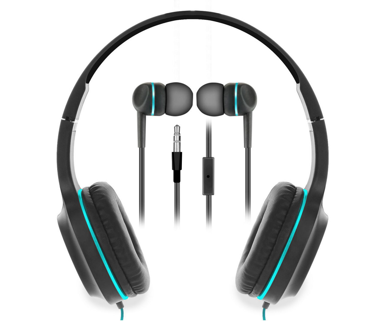 Sentry Teal Headphones & Earbuds Set | Big Lots