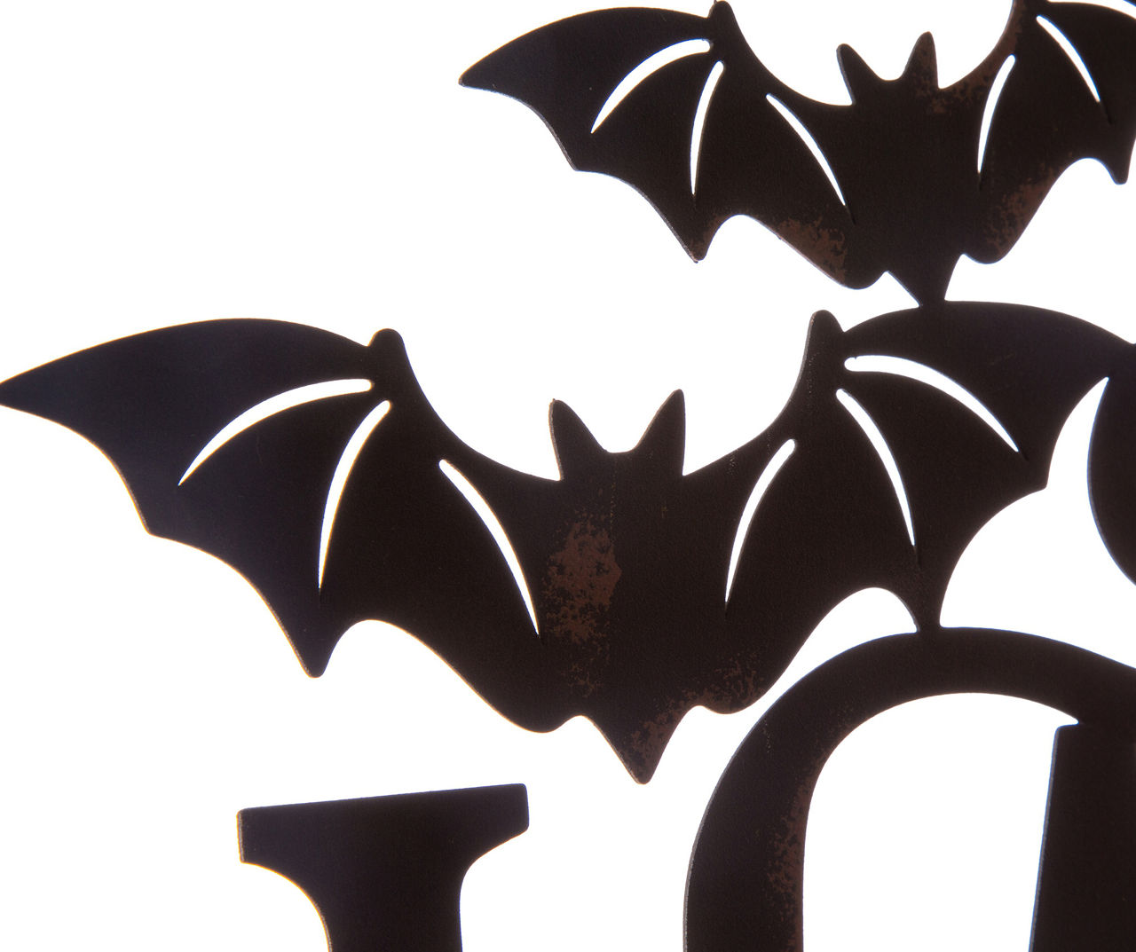 Glitzhome "Happy Halloween" Bat Metal Wall Sign | Big Lots