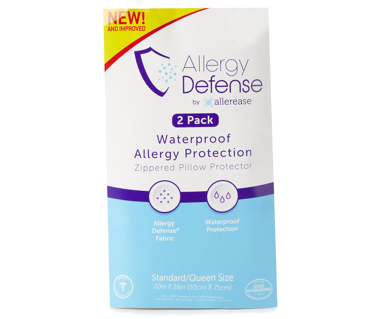 Allerease Allergy Defense Pillow Protector, 2-Pack | Big Lots