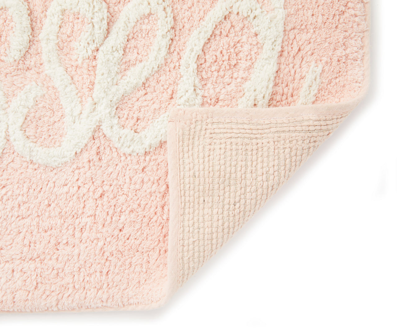 Just Home "Blessed" Pink Bath Rug | Big Lots