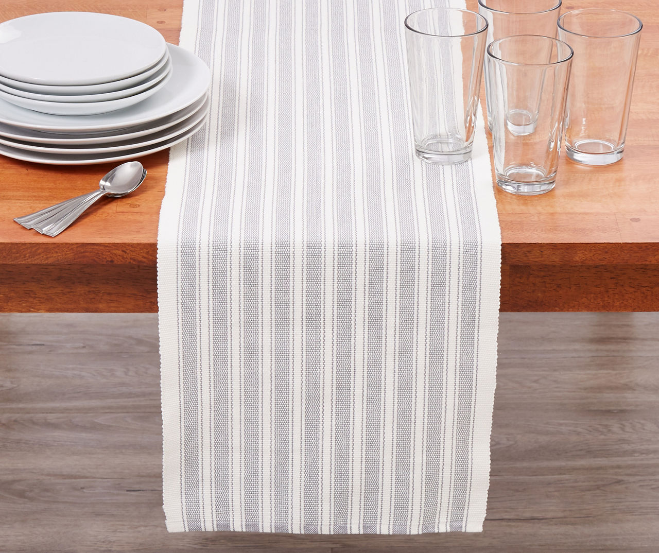 Gray Stripe Table Runner | Big Lots