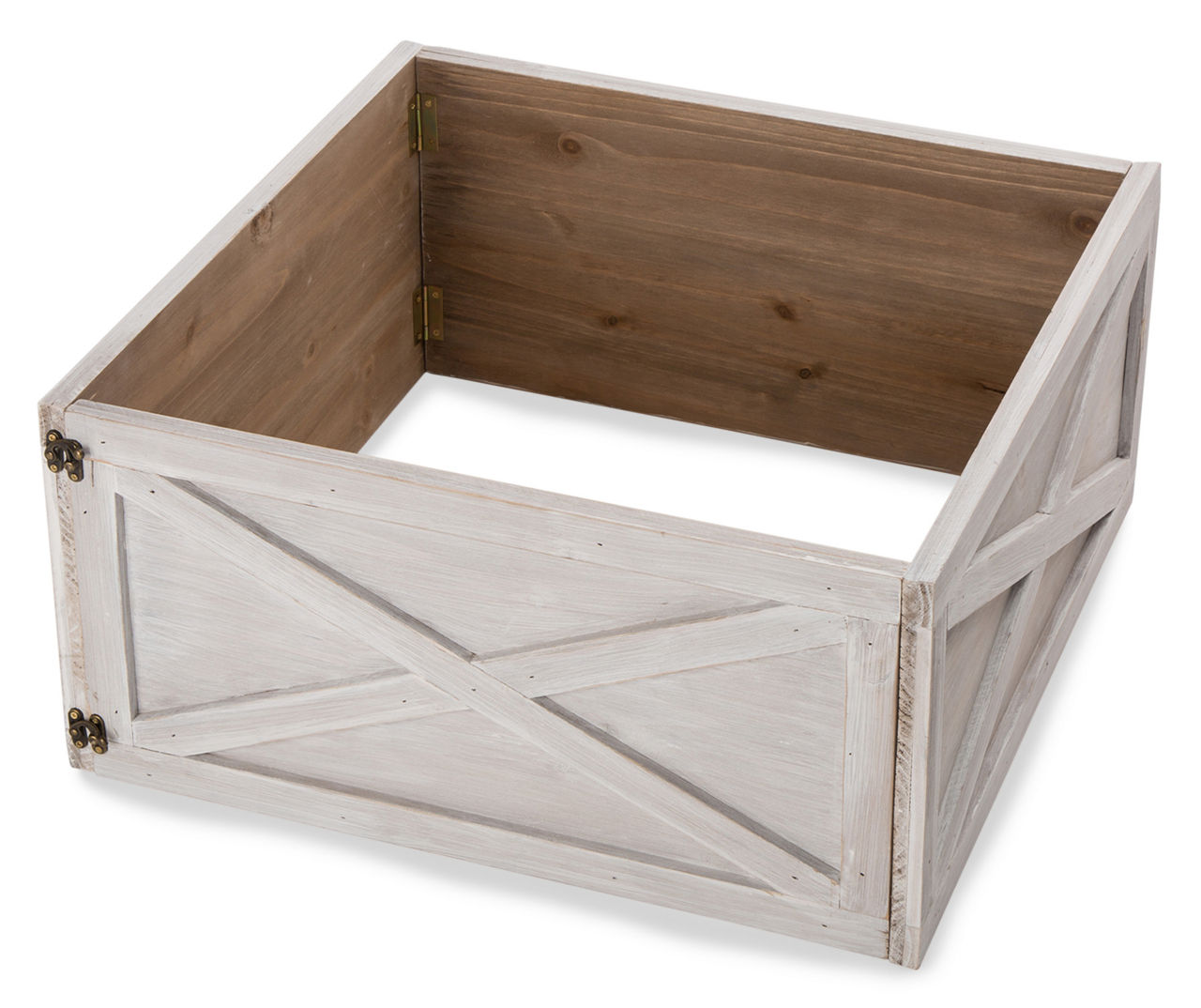 Glitzhome Whitewashed Wood Tree Box Collar | Big Lots