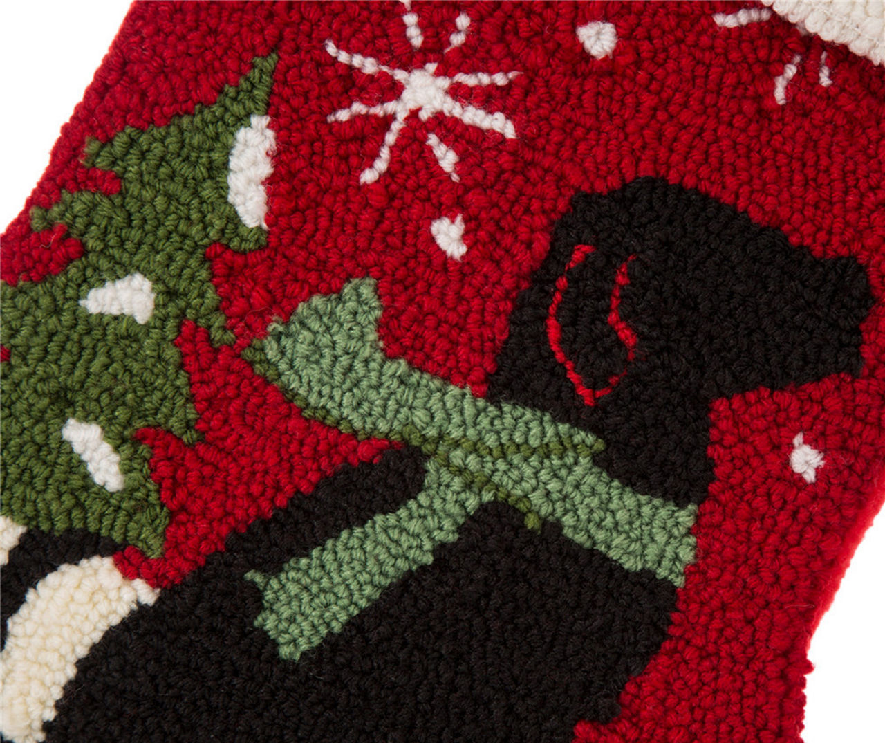 Glitzhome Hooked Black Dog Stocking | Big Lots