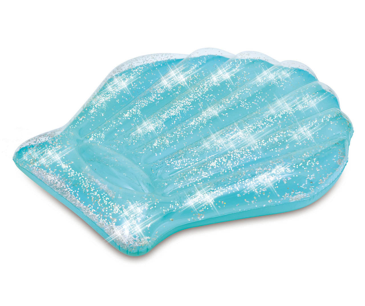 Summer Waves Glitter Sparkles Seashell Inflatable Pool Float | Big Lots